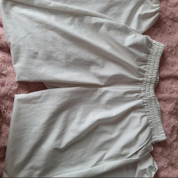 SHEIN | Pants & Jumpsuits | Shein White Track Pants | Poshmark